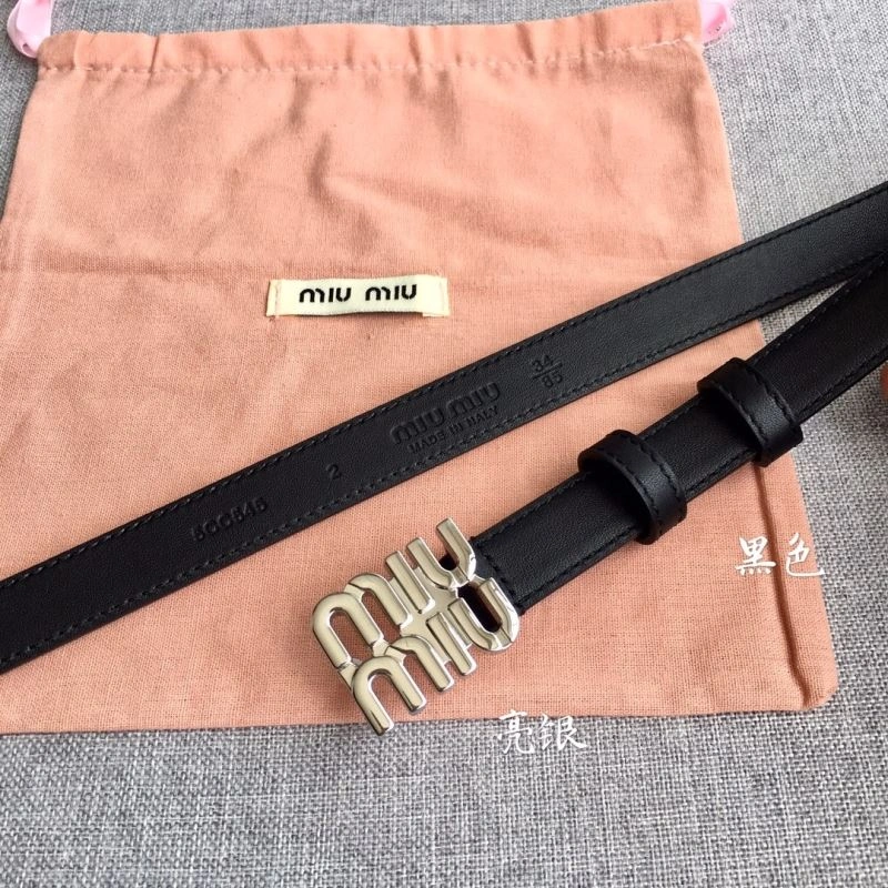 Brand-authenticated Miu Miu Belts