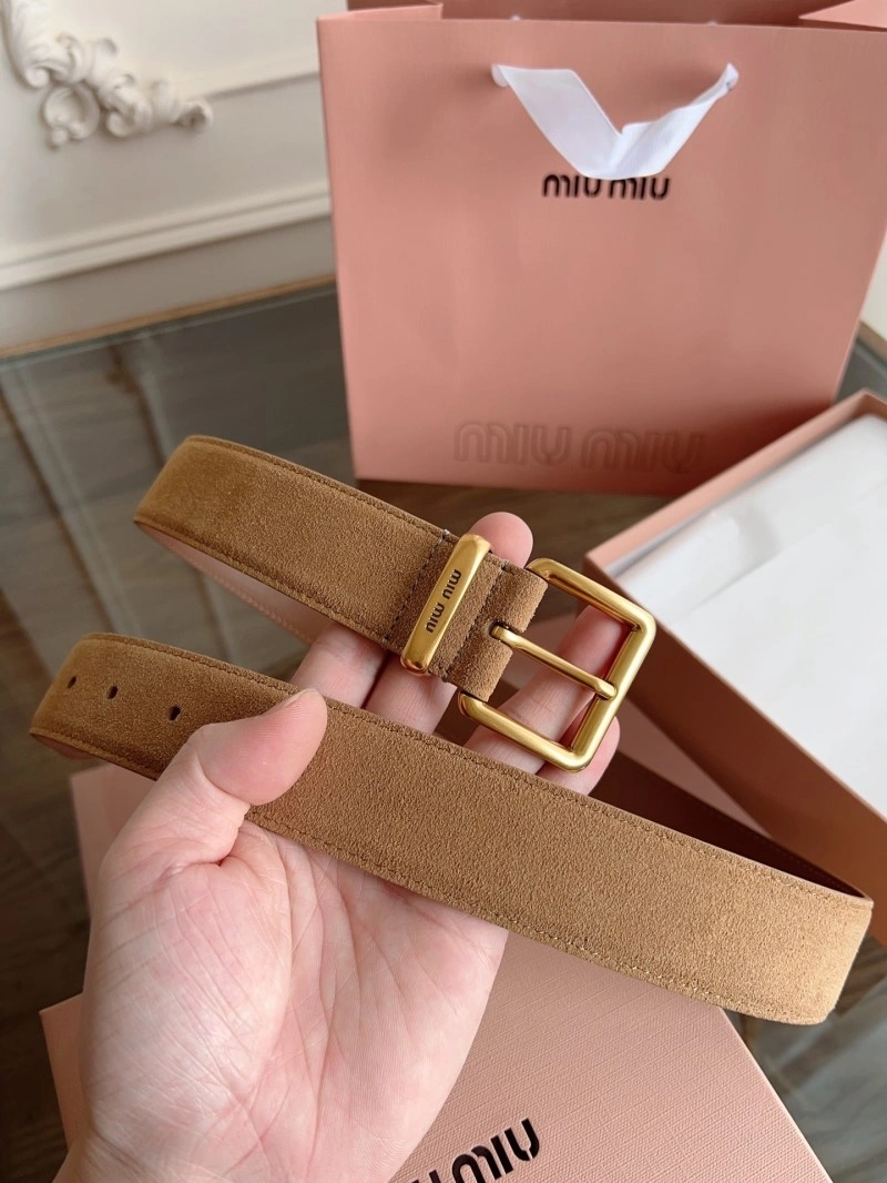 Brand-authenticated Miu Miu Belts