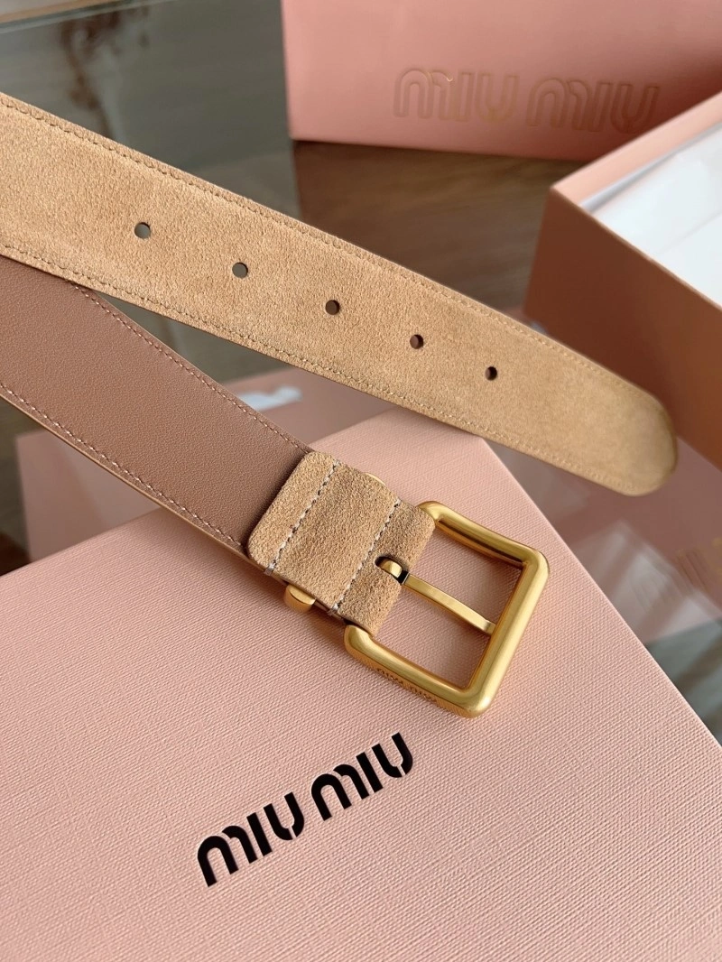 Brand-authenticated Miu Miu Belts