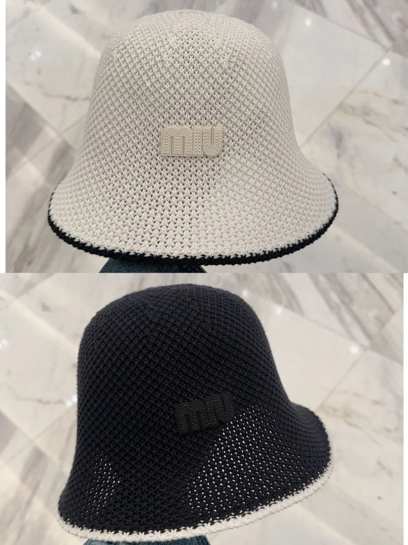 Brand-authenticated Miu Miu Caps