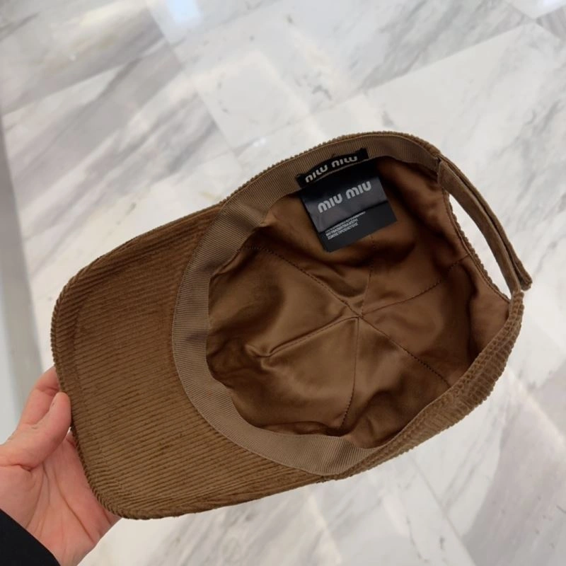 Brand-authenticated Miu Miu Caps