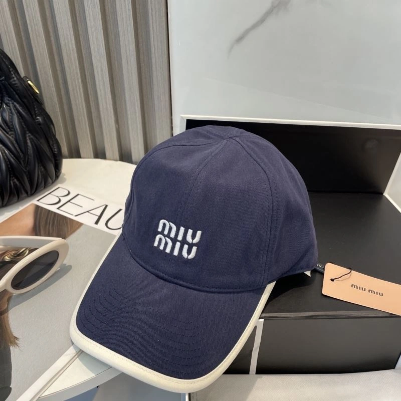 Brand-authenticated Miu Miu Caps
