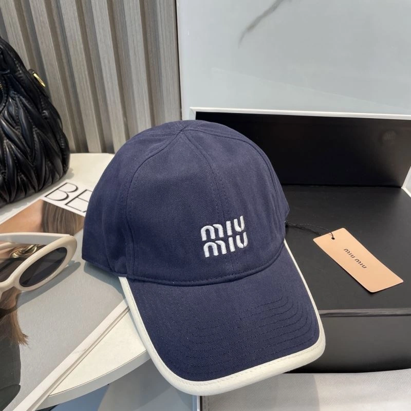 Brand-authenticated Miu Miu Caps