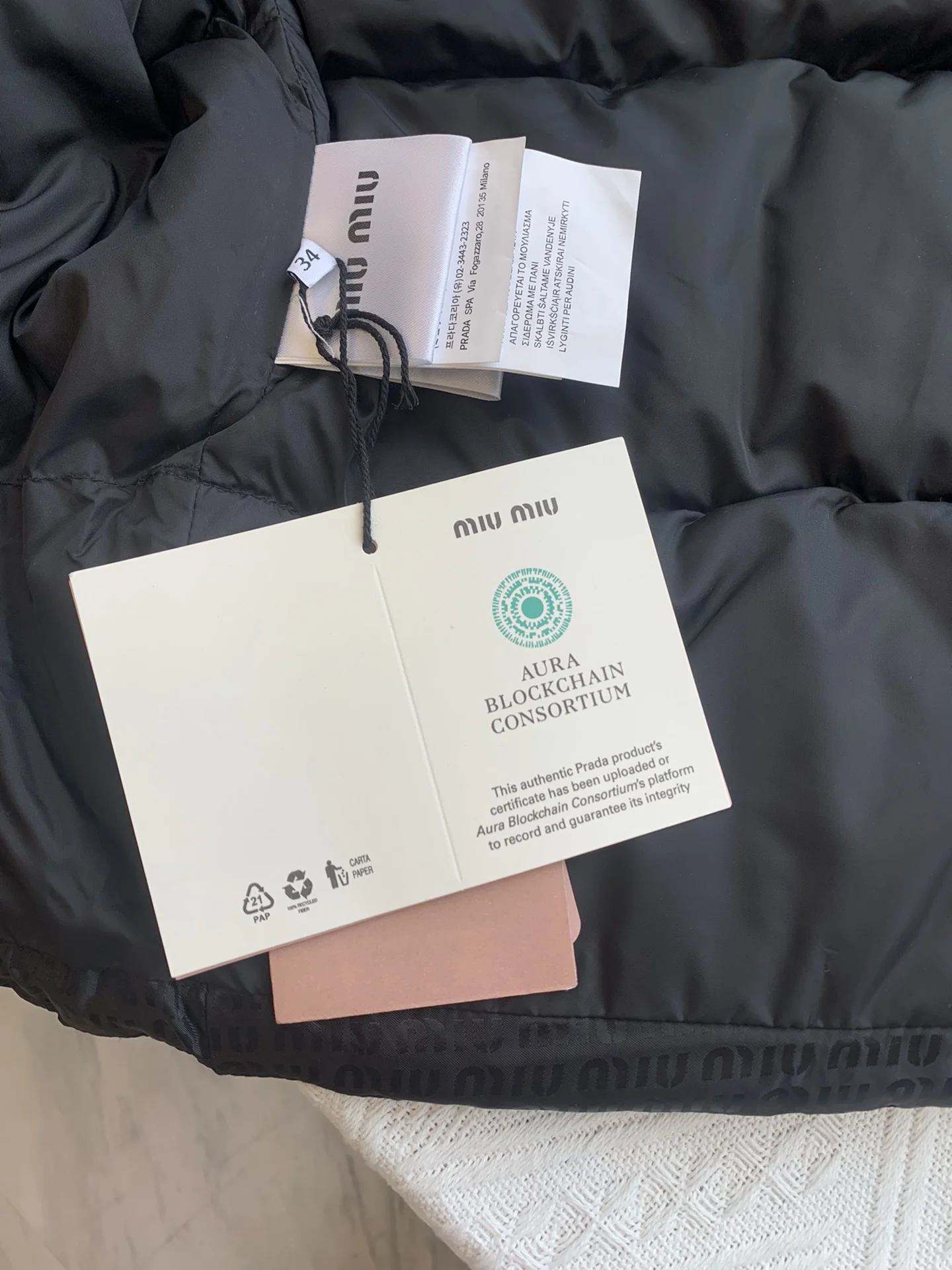 Original Miu Miu Down Jackets