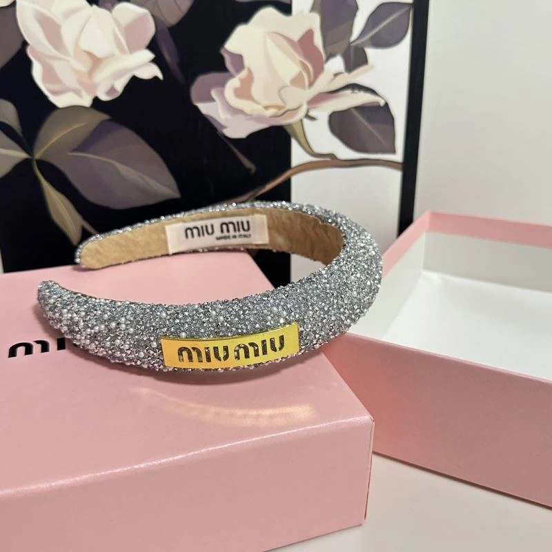Brand-authenticated Miu Miu Hair Hoop