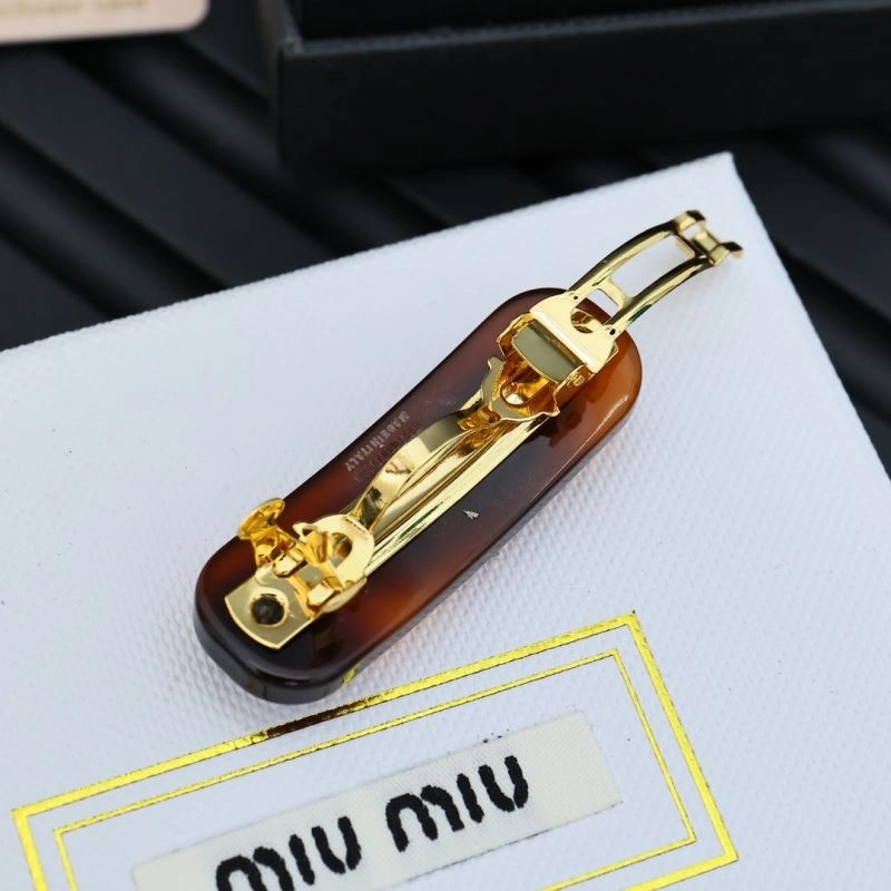 Brand-authenticated Miu Miu Hairpins