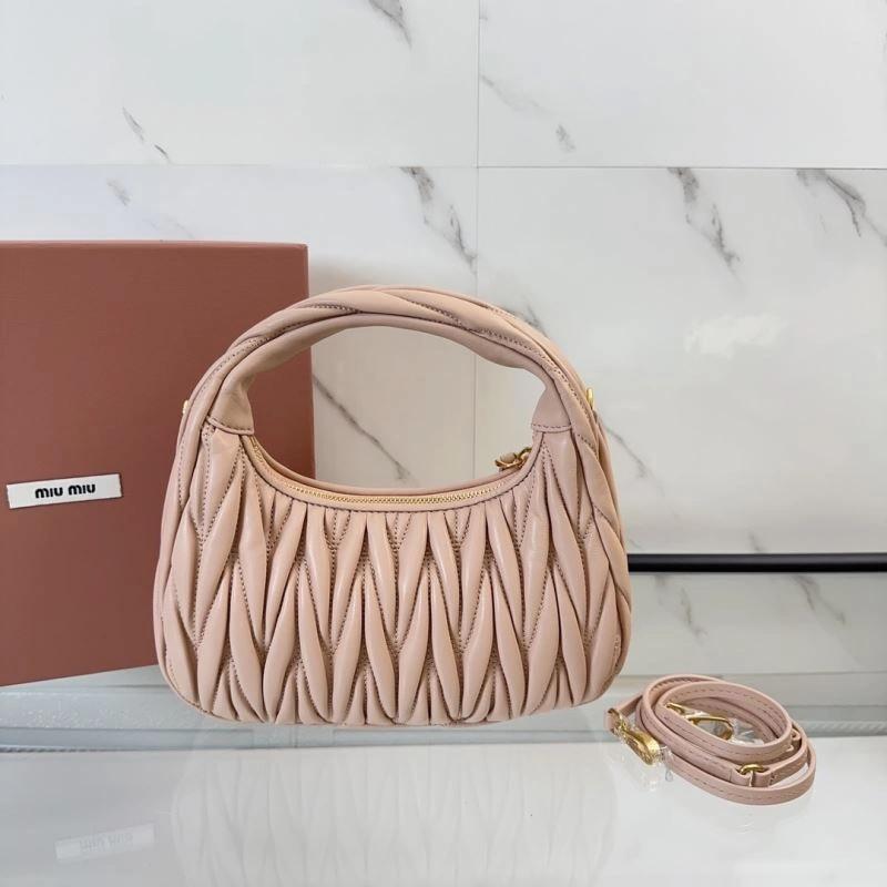 Brand-authenticated Miu Miu Hobo Bags