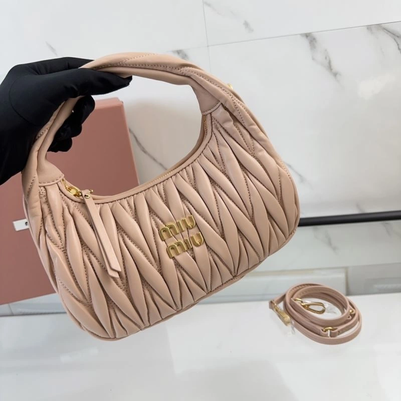 Brand-authenticated Miu Miu Hobo Bags
