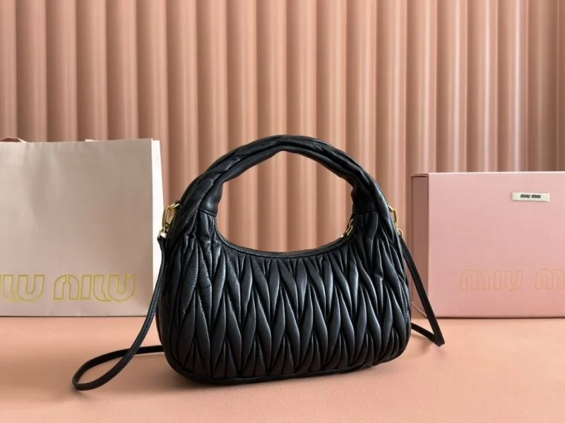 Brand-authenticated Miu Miu Hobo Bags