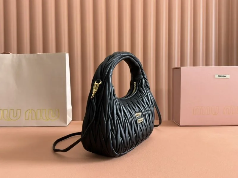 Brand-authenticated Miu Miu Hobo Bags