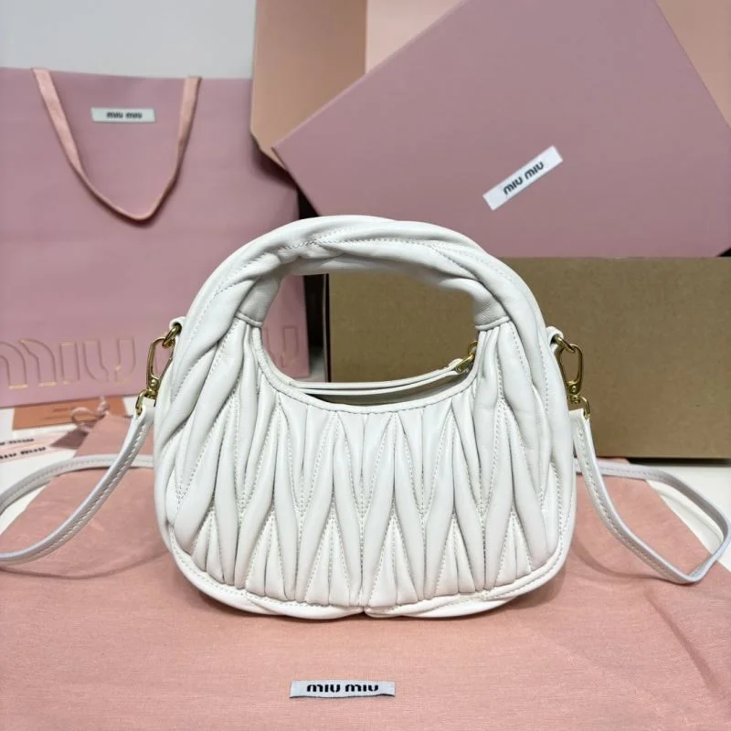 Brand-authenticated Miu Miu Hobo Bags