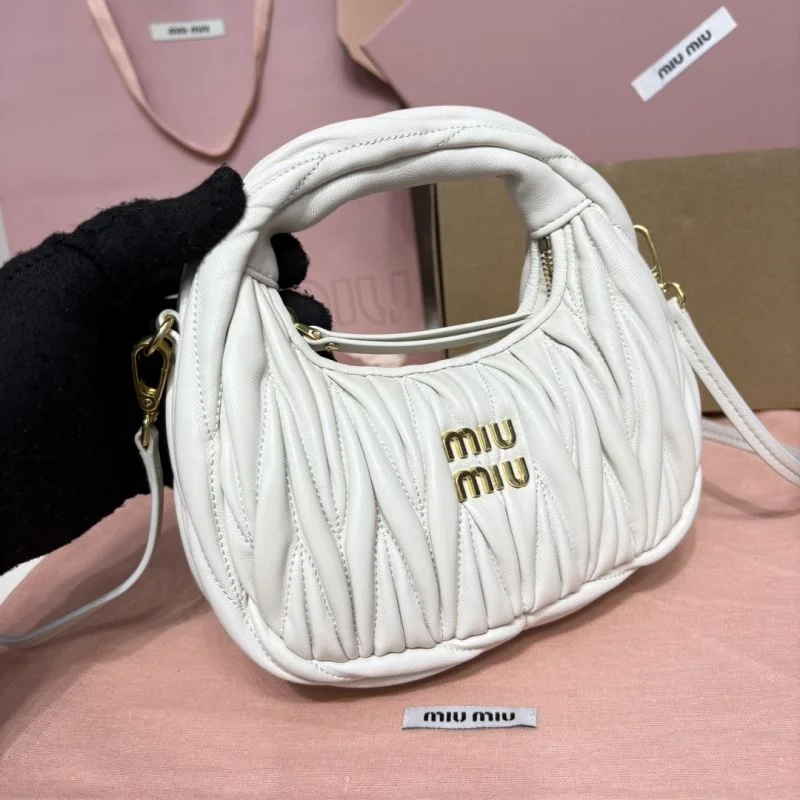 Brand-authenticated Miu Miu Hobo Bags