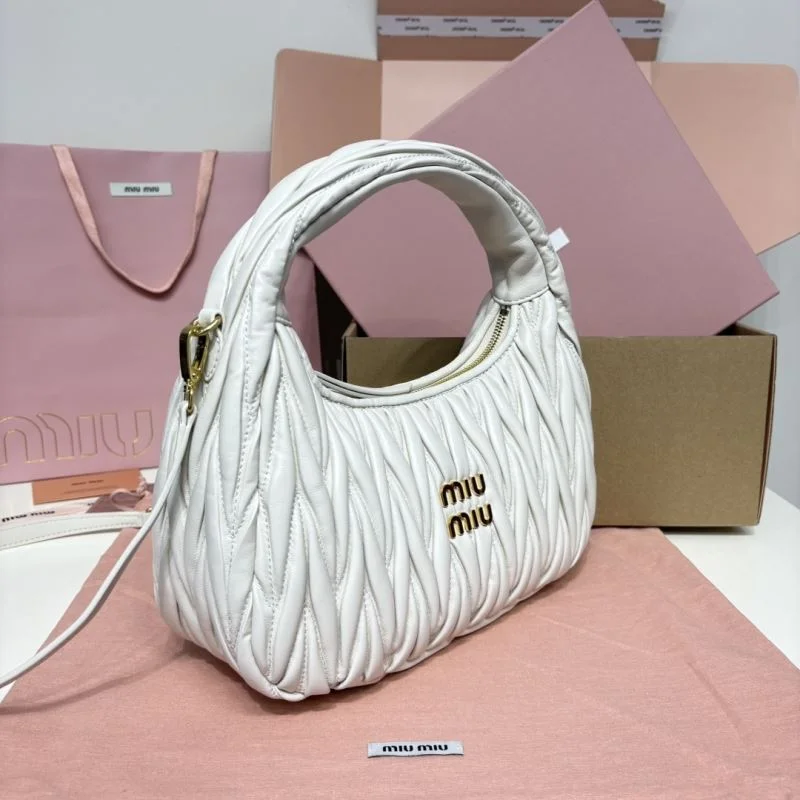 Brand-authenticated Miu Miu Hobo Bags