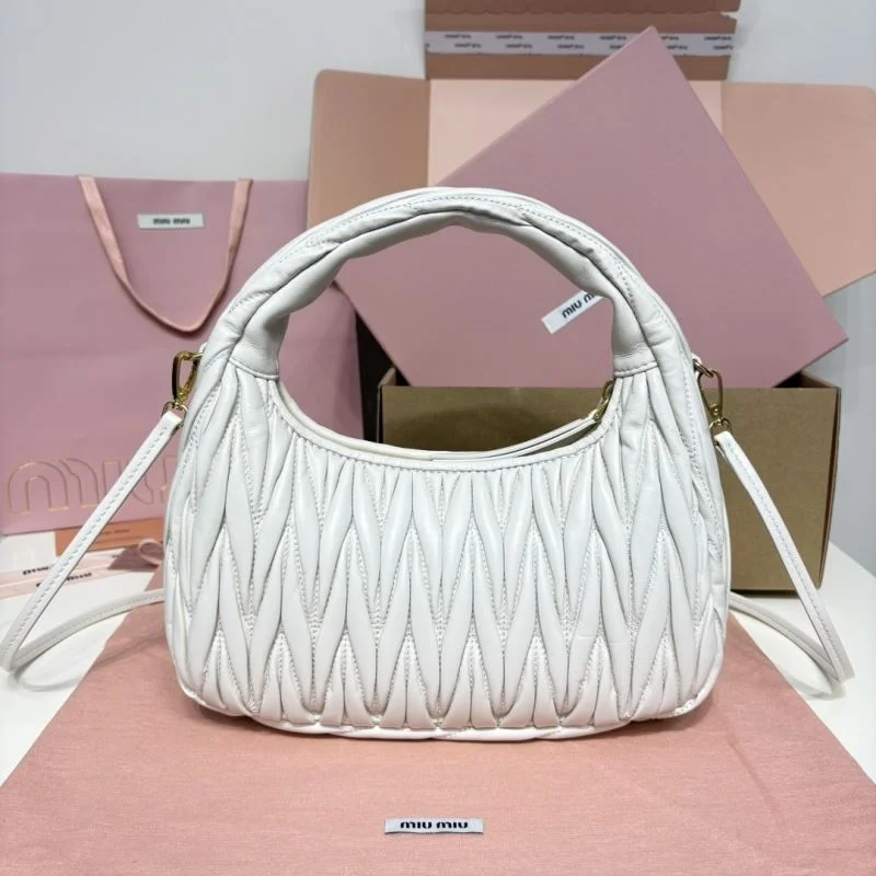 Brand-authenticated Miu Miu Hobo Bags