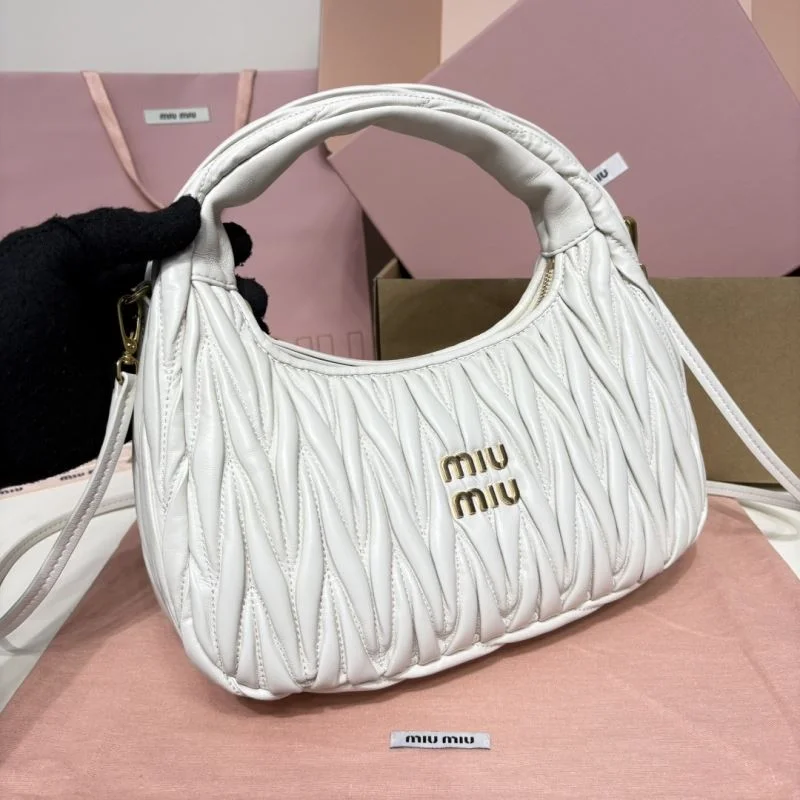 Brand-authenticated Miu Miu Hobo Bags