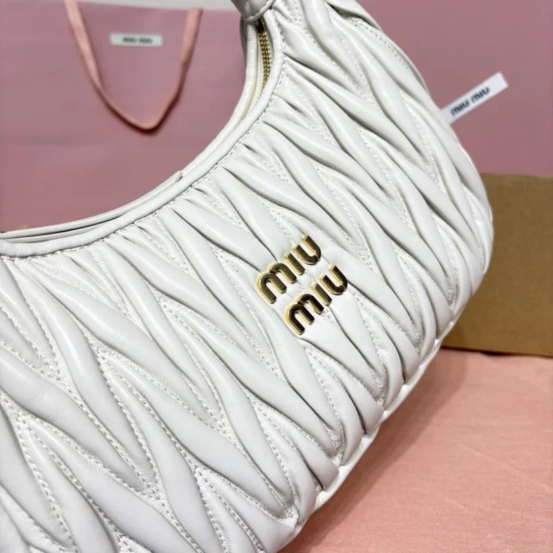 Brand-authenticated Miu Miu Hobo Bags