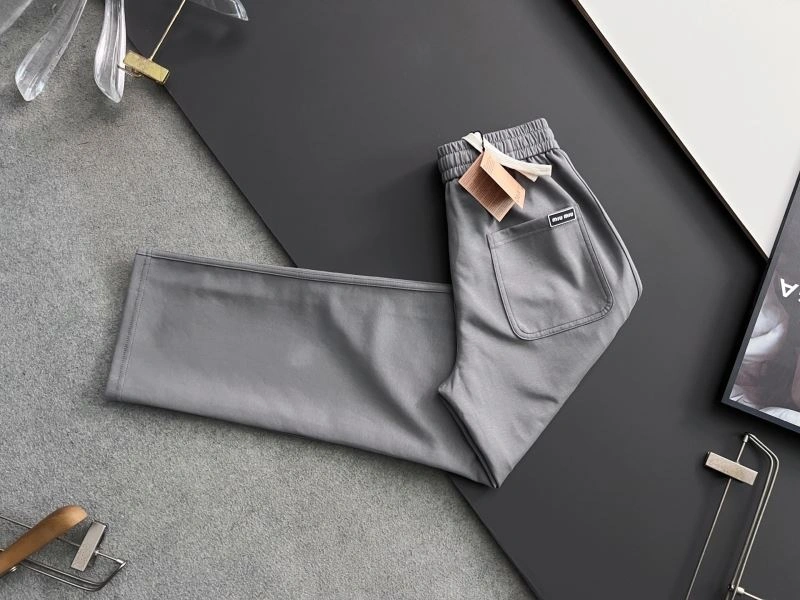 Brand-authenticated Miu Miu Long Pants