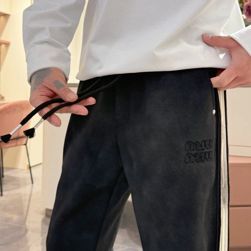 Brand-authenticated Miu Miu Long Pants