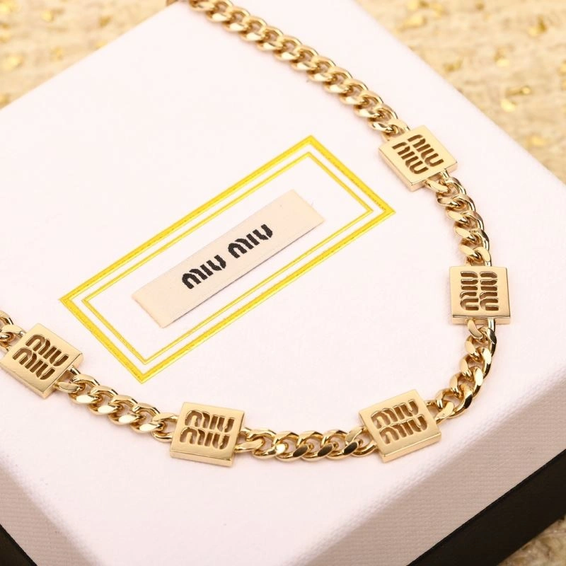Brand-authenticated Miu Miu Necklaces