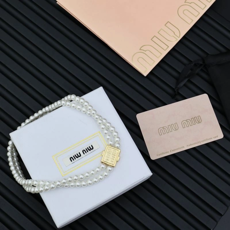 Brand-authenticated Miu Miu Necklaces