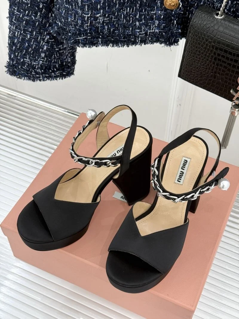 Brand-authenticated Miu Miu Sandals