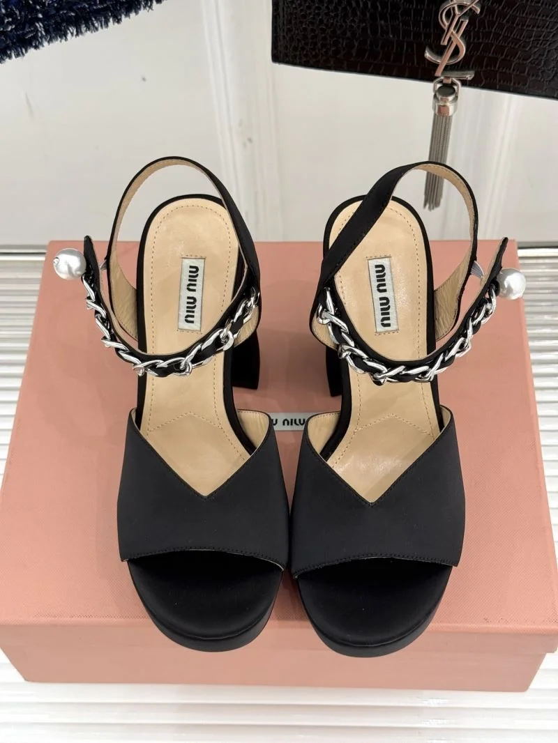 Brand-authenticated Miu Miu Sandals