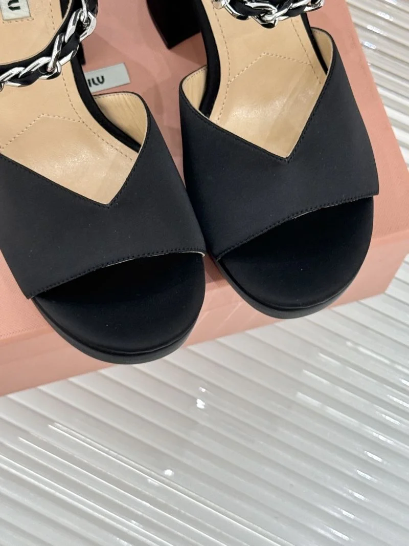 Brand-authenticated Miu Miu Sandals