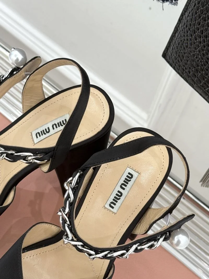 Brand-authenticated Miu Miu Sandals