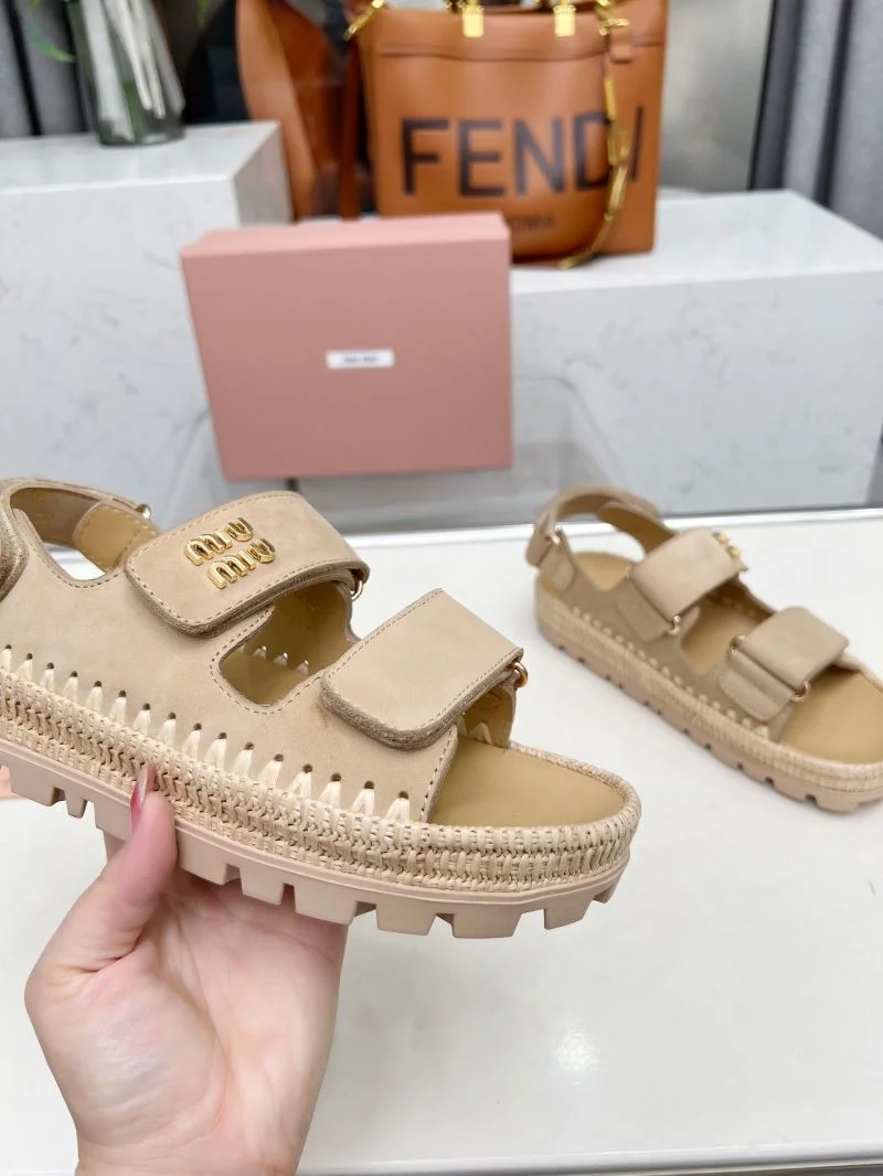 Brand-authenticated Miu Miu Sandals