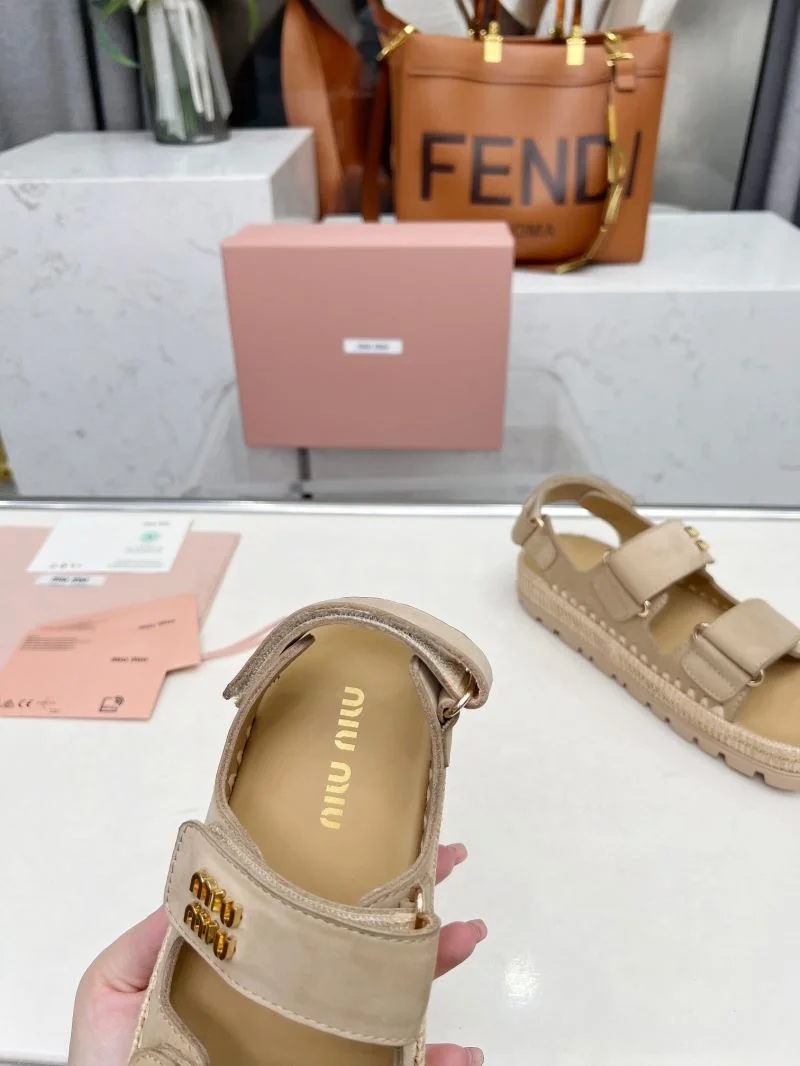 Brand-authenticated Miu Miu Sandals