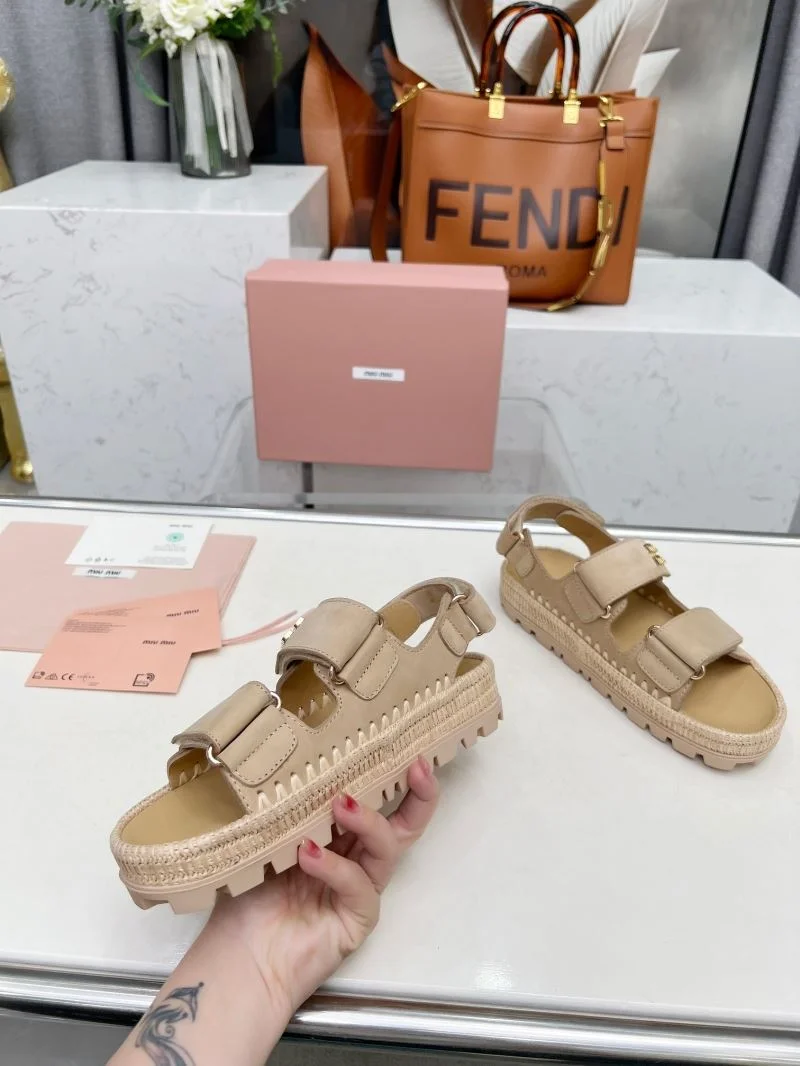 Brand-authenticated Miu Miu Sandals