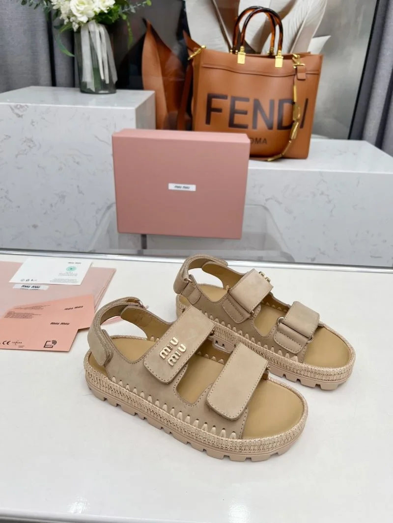 Brand-authenticated Miu Miu Sandals