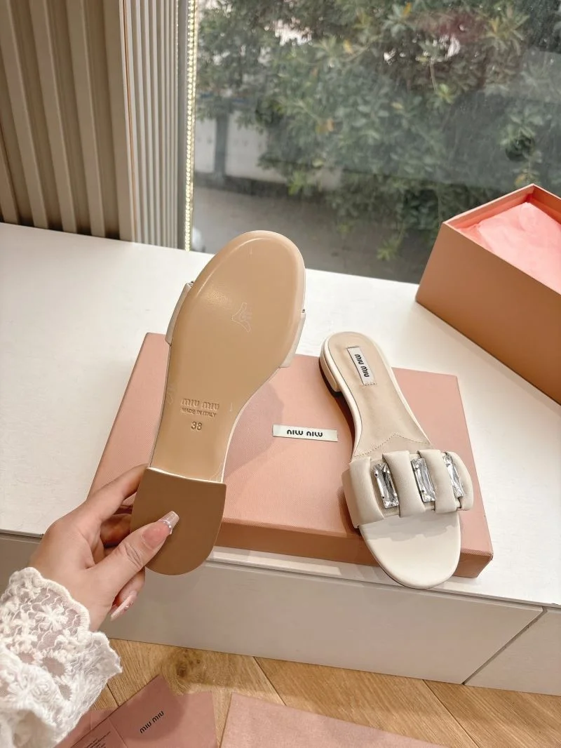 Brand-authenticated Miu Miu Sandals