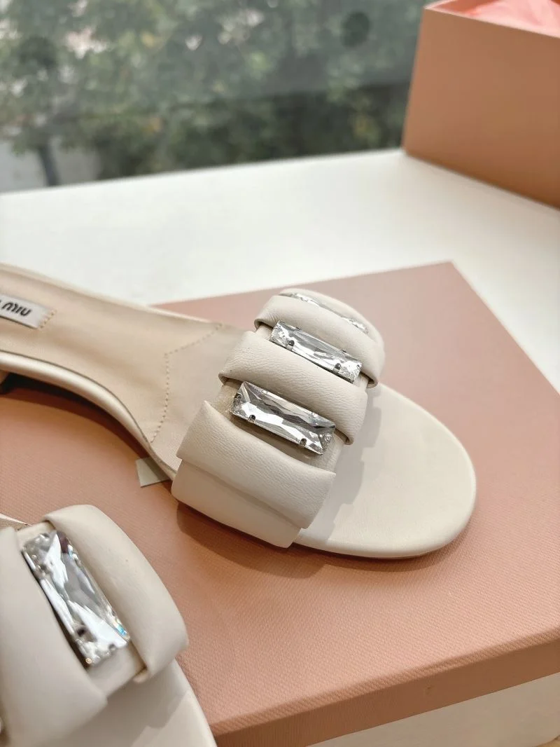 Brand-authenticated Miu Miu Sandals