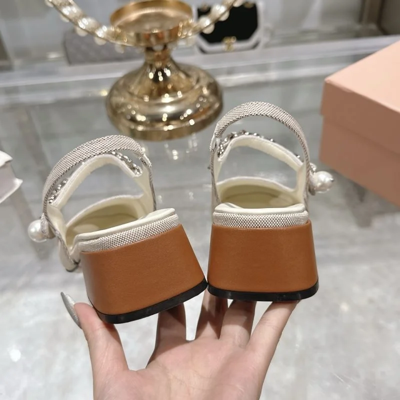 Brand-authenticated Miu Miu Sandals