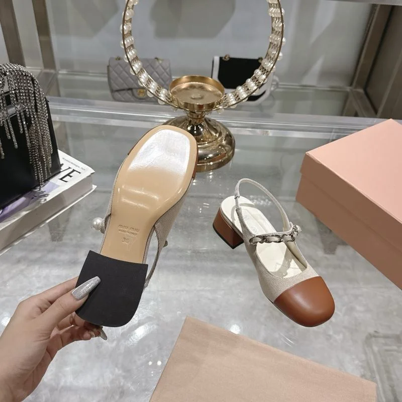 Brand-authenticated Miu Miu Sandals