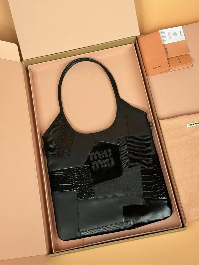 Brand-authenticated Miu Miu Shopping Bags