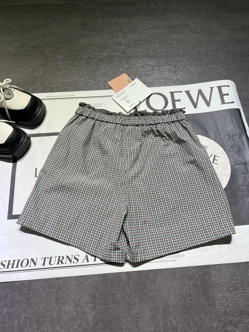 Brand-authenticated Miu Miu Short Pants