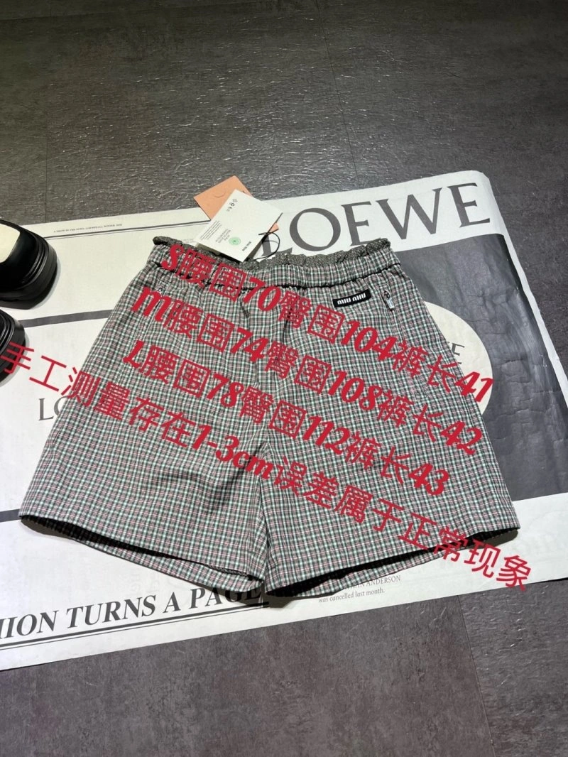 Brand-authenticated Miu Miu Short Pants