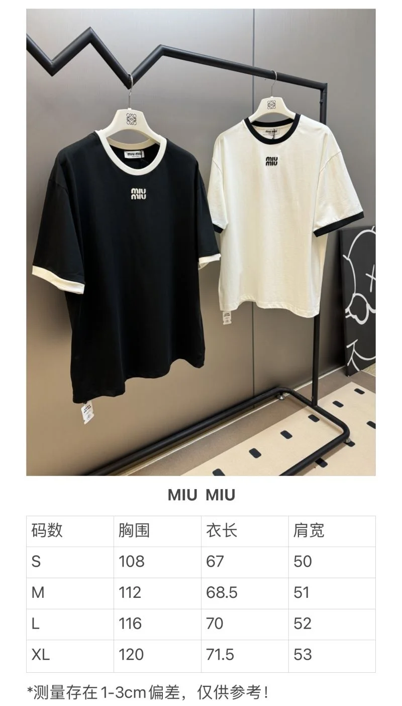 Precise copy Miu Miu T-Shirts
