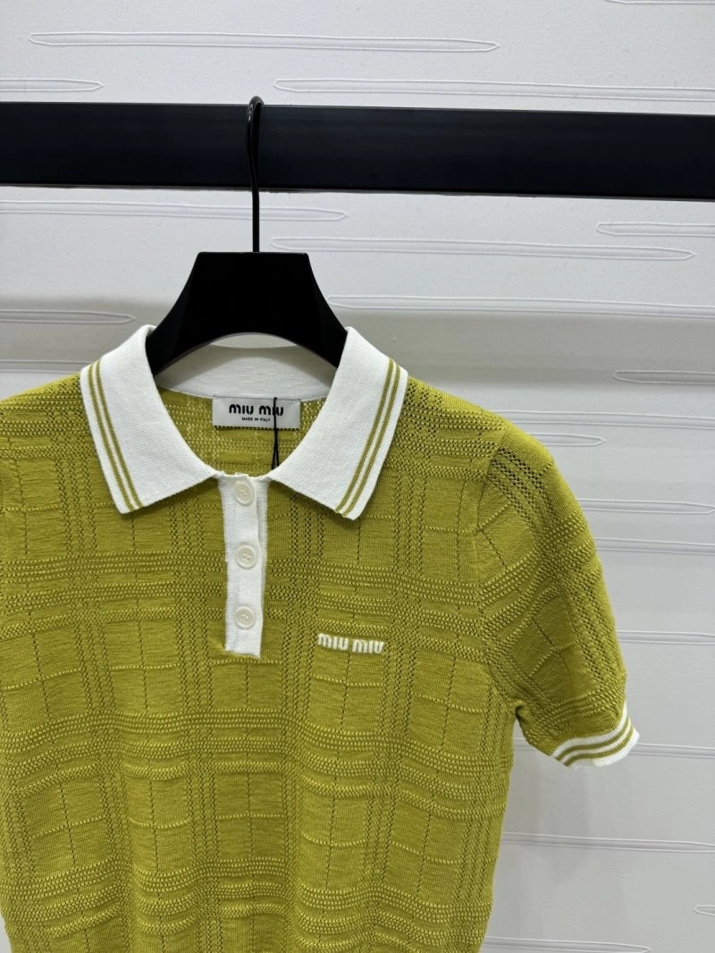 Brand-authenticated Miu Miu T-Shirts