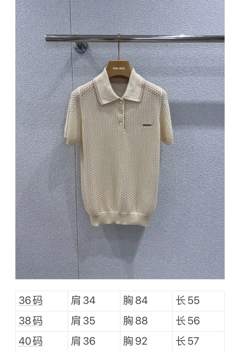 Brand-authenticated Miu Miu T-Shirts