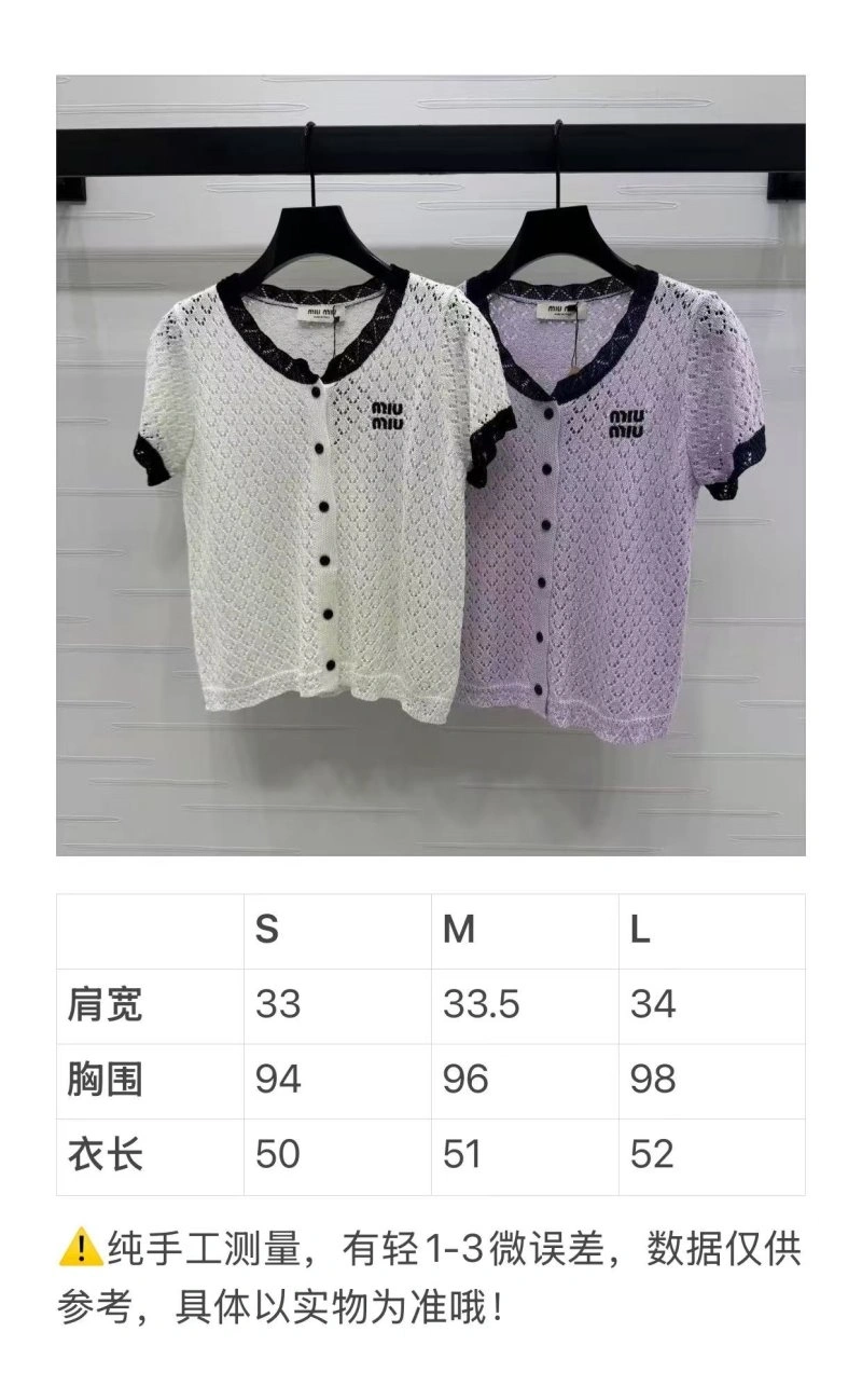 Precise copy Miu Miu T-Shirts