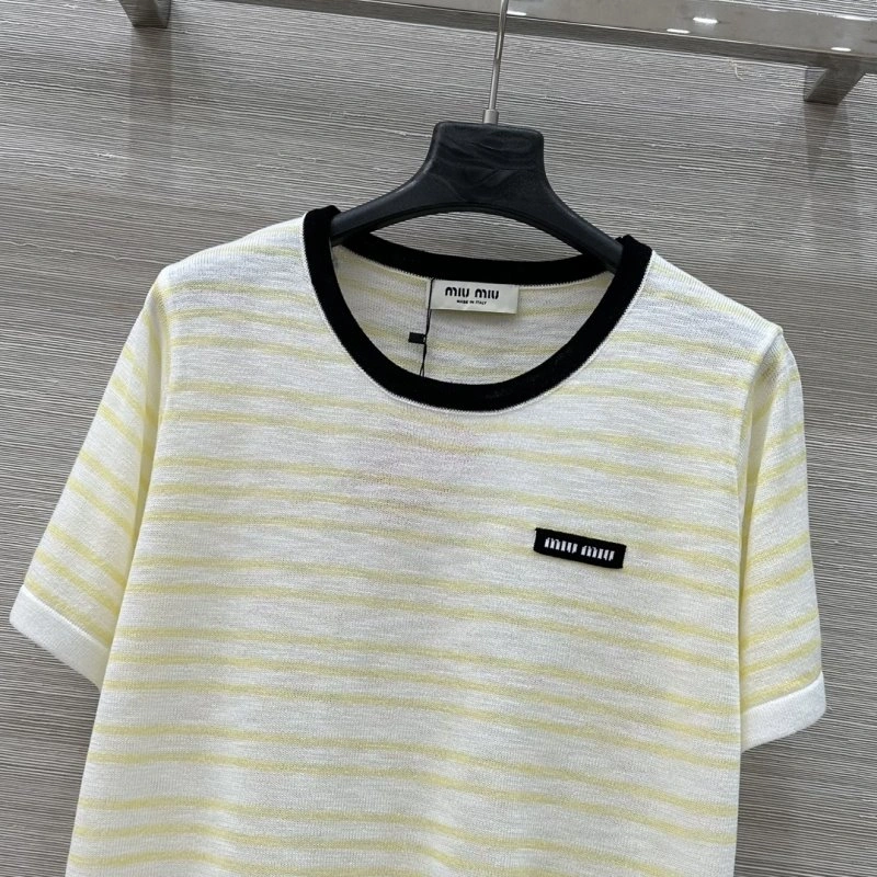 Brand-authenticated Miu Miu T-Shirts