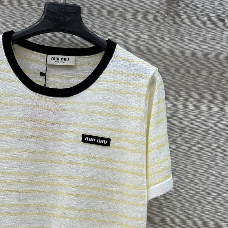 Brand-authenticated Miu Miu T-Shirts