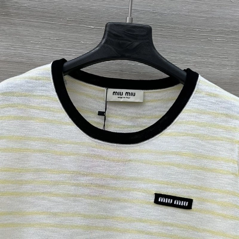 Brand-authenticated Miu Miu T-Shirts