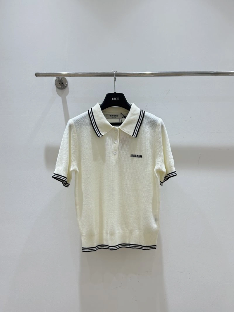 Brand-authenticated Miu Miu T-Shirts