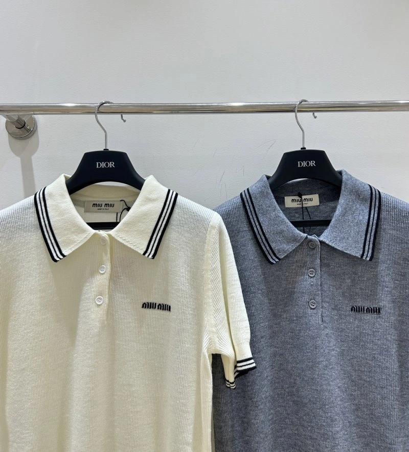 Brand-authenticated Miu Miu T-Shirts