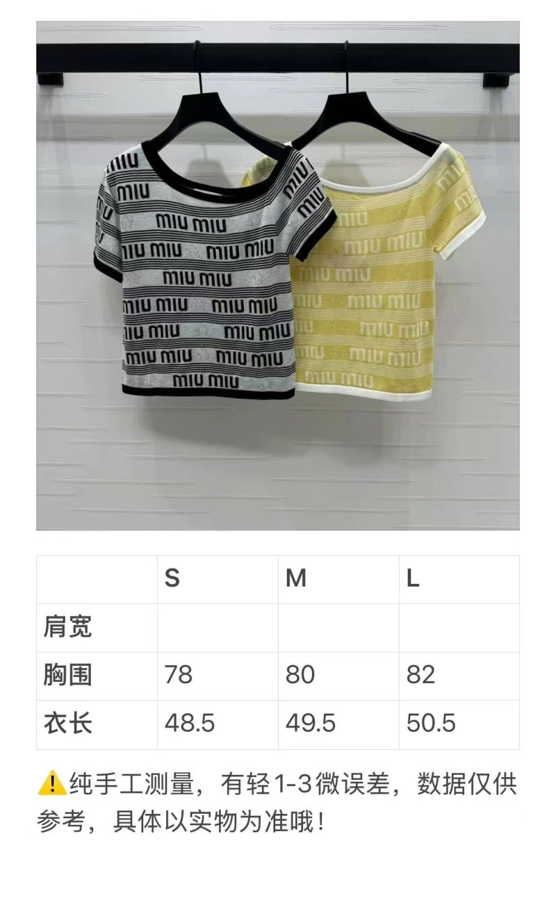 Exact replica Miu Miu T-Shirts