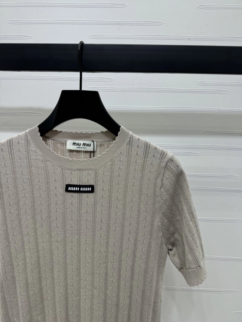 Brand-authenticated Miu Miu T-Shirts